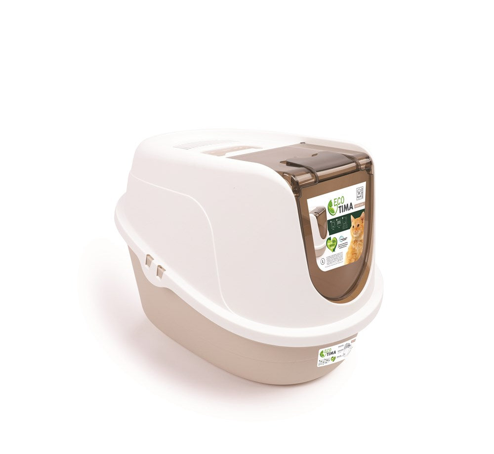 ECO TIMA Cat Litter Box (2 Sizes/2 Colours) - Large / Desert Sand - Oz ...