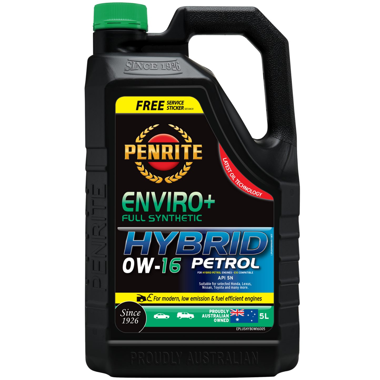 Penrite Enviro+ Hybrid 0W-16 (Full Syn.) 5L - Oz General Store