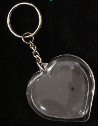 Clear Acrylic Heart Shape Keyring - Oz General Store