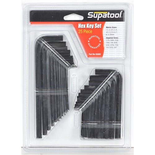 DISCONTINUED Supatool Hex Key Set 25 Piece Imperial & Metric - Oz ...